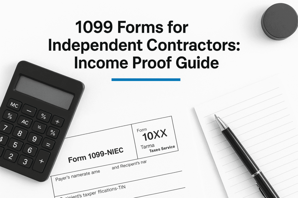 1099 Forms for Independent Contractors | Income Proof Guide
