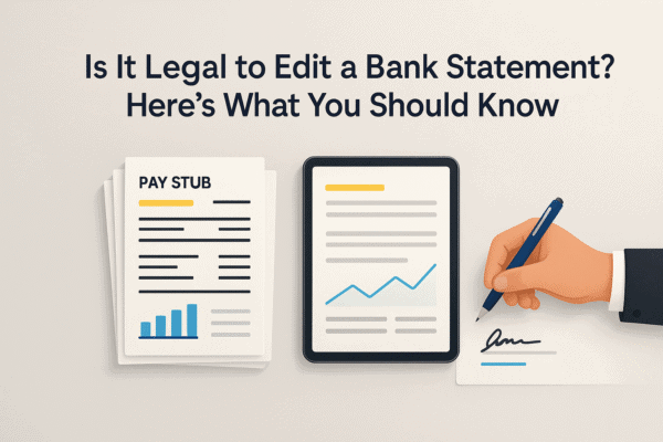 Is It Legal to Edit a Bank Statement? What to Know