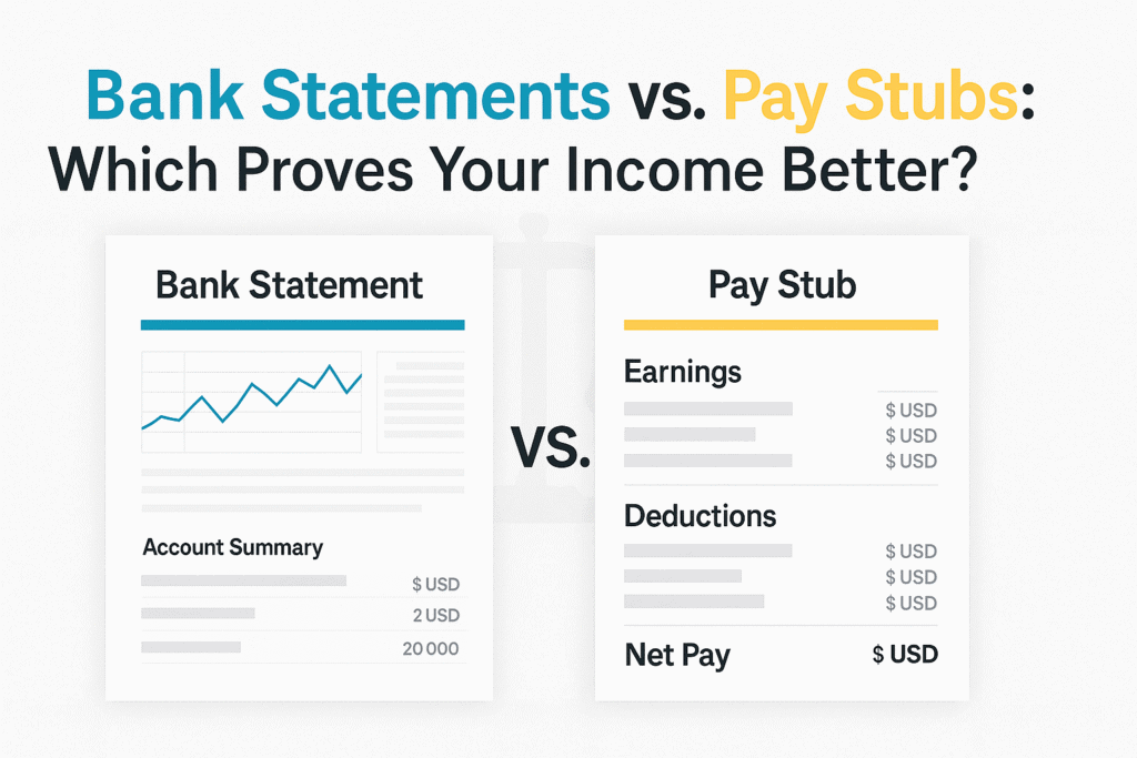 Pay Stub vs Bank Statement: Which Proves Your Income Better?