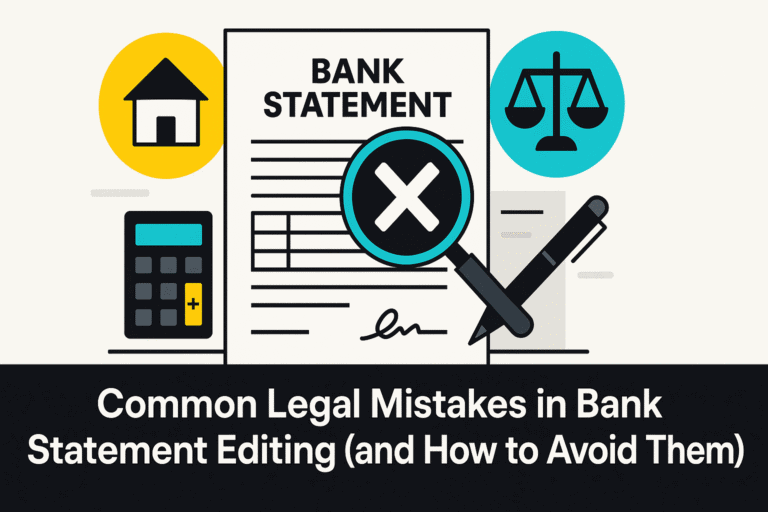 Bank Statement Editing Legal Mistakes & How to Avoid