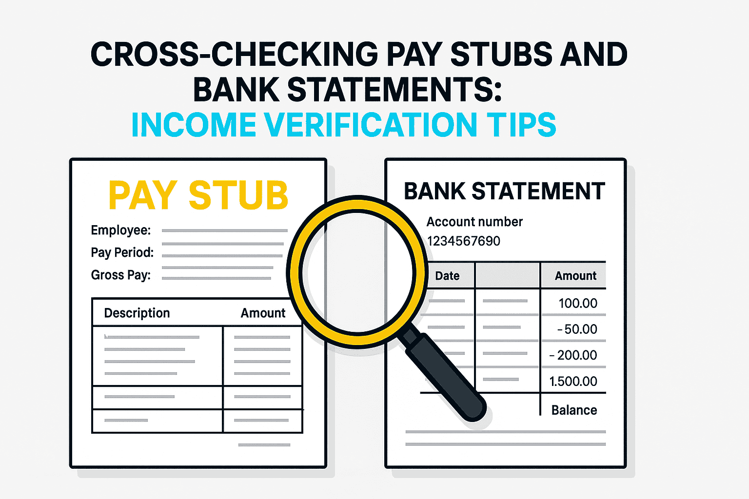 Cross‑Checking Pay Stubs and Bank Statements for Income