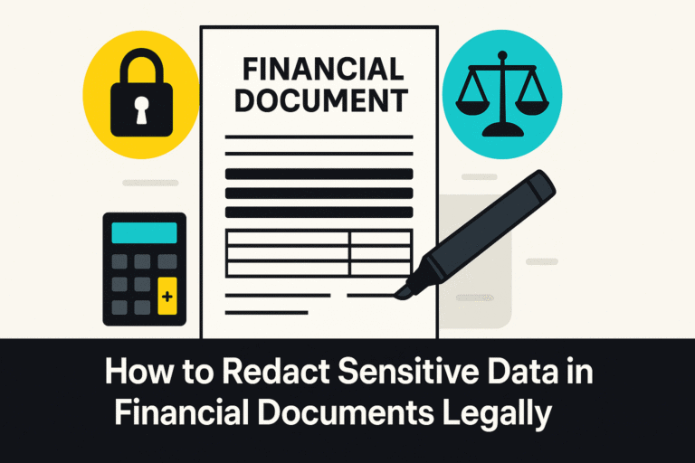 How to Redact Financial Documents — Legal Guide