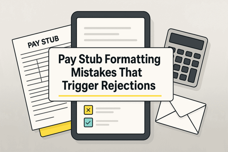 Pay Stub Formatting Mistakes: Rejections & Fixes
